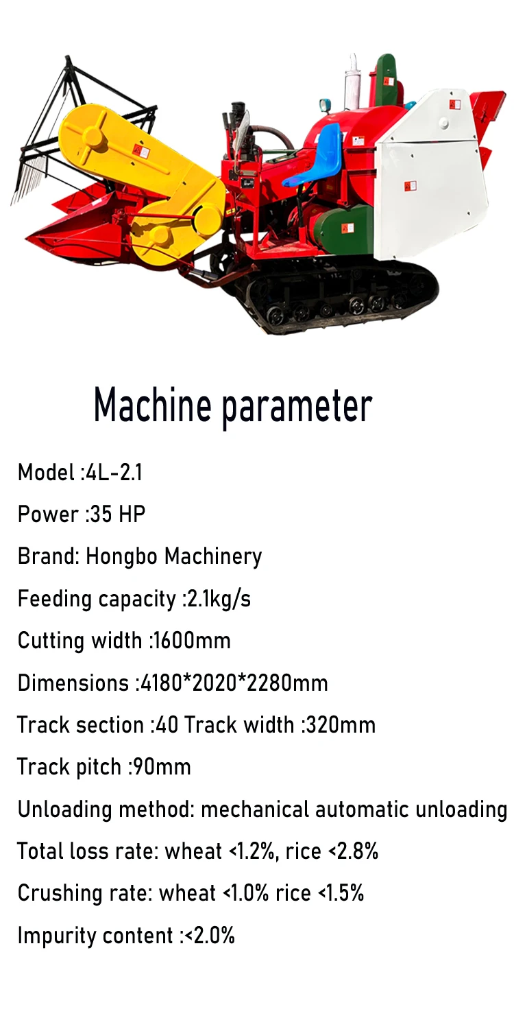 Diesel 15HP Mini Combine Harvester for Rice & Wheat - Affordable Price ...