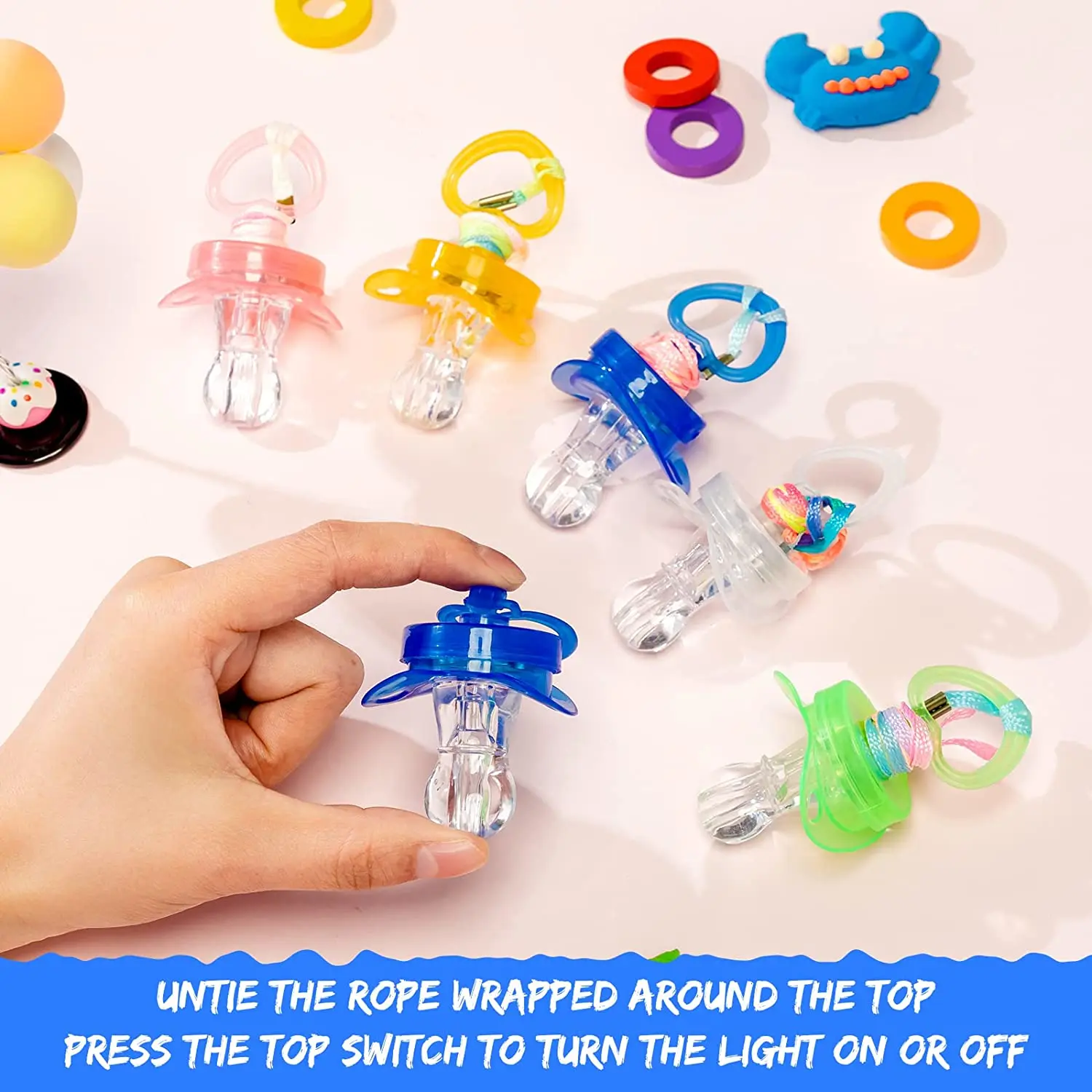 Wholesale Colorful Flashing Led Pacifier Party Favor Novelty Funny ...