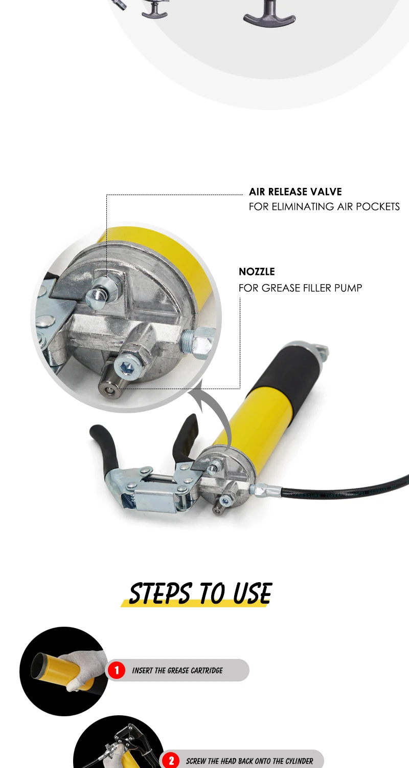 Heavy Duty Hand Grease Gun 400cc 8000psi| Alibaba.com