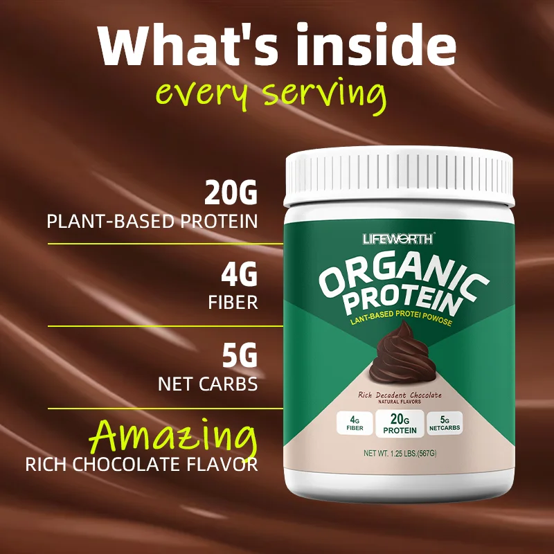 Lifeworth Plant Based Pea Protein Powder Meal Replacement Vegan Protein ...