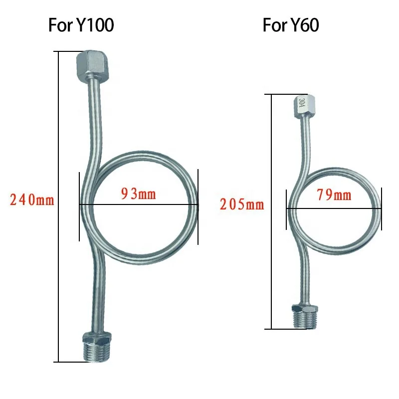 SWAGELOK Type SS Pressure Gauge Syphon Tube Protector - Stainless Steel ...