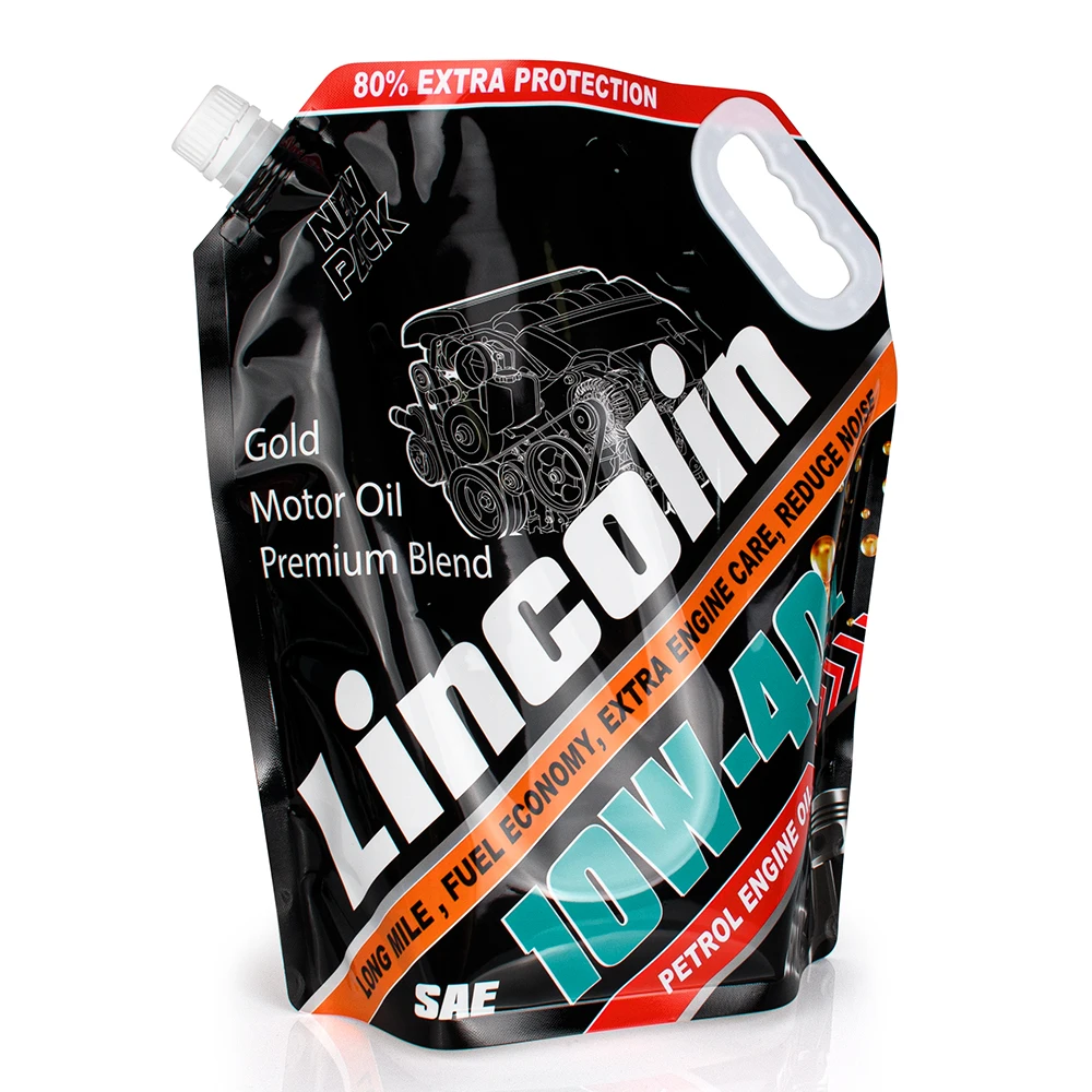Eco-friendly Car Engine Oil Packaging - Spout Pouch Bags
