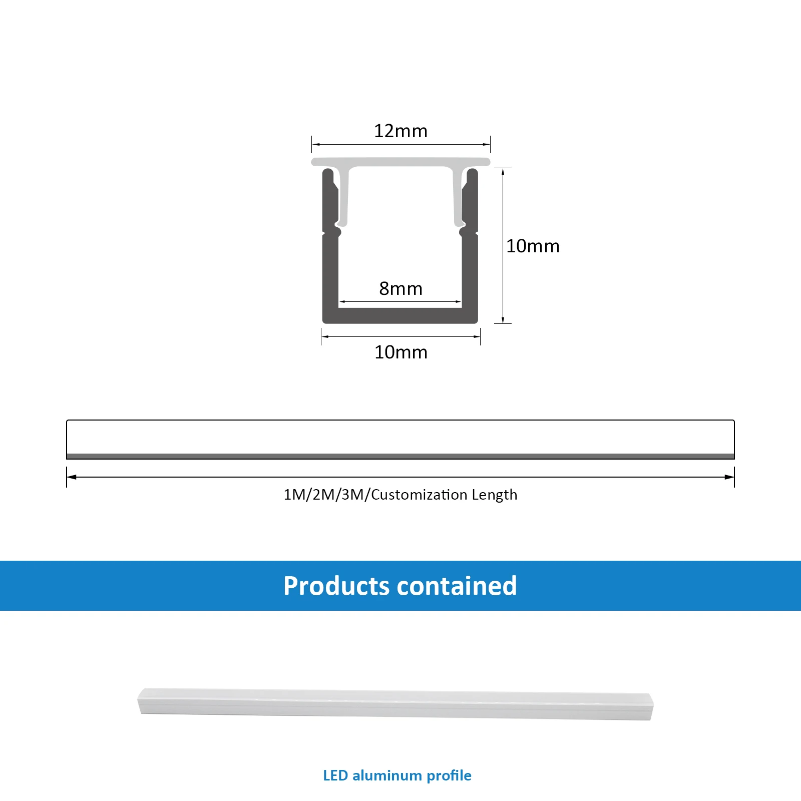 Wholesale Customization 086 Aluminum Profiles Extruded 12*10mm Cabinet ...