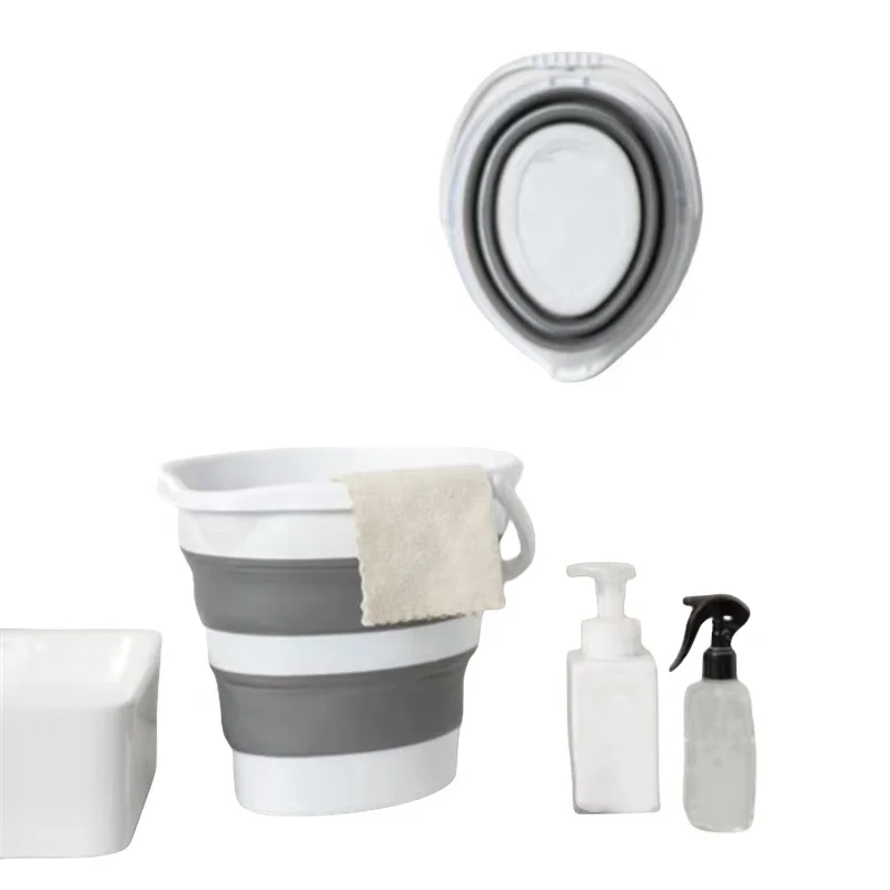 Collapsible Silicone Bucket Foldable Round Bucket For Outdoor Water Pot ...