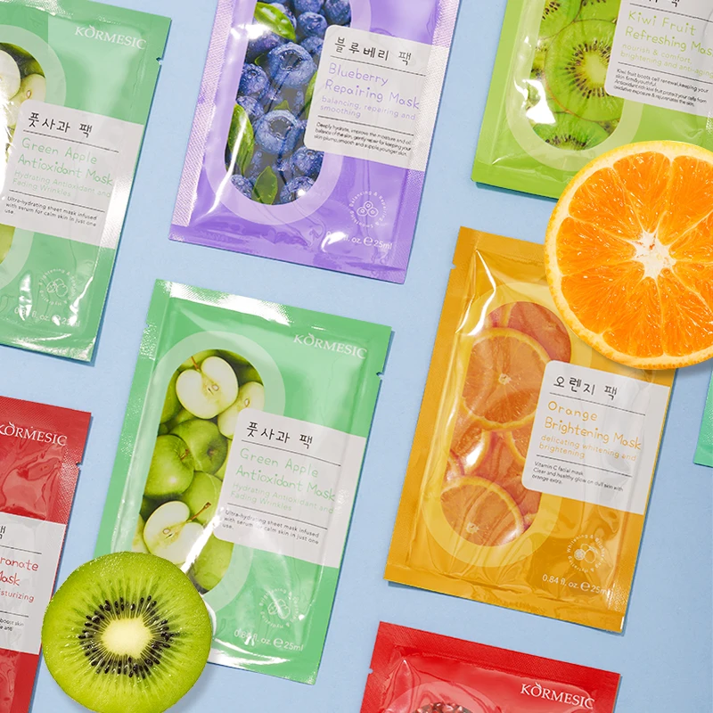 KORMESIC Beauty Fruit Face Masks - Moisturizing & Firming