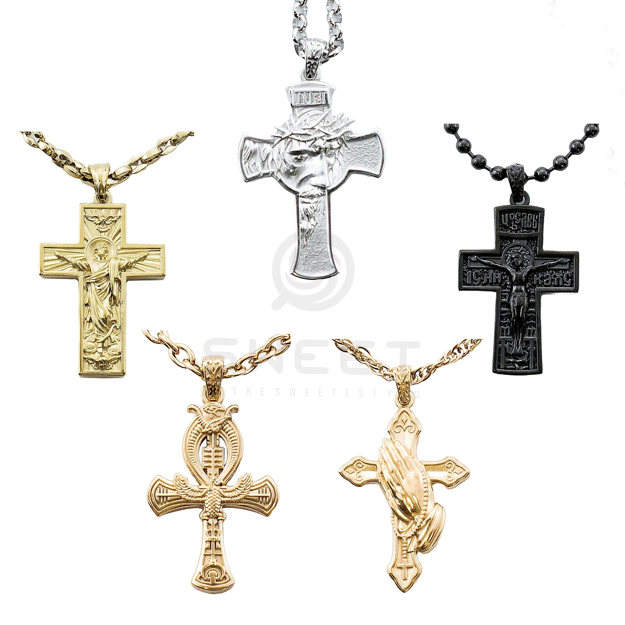 Gold Plating 14K & 18K European Norm 316L Stainless Steel Cross ...