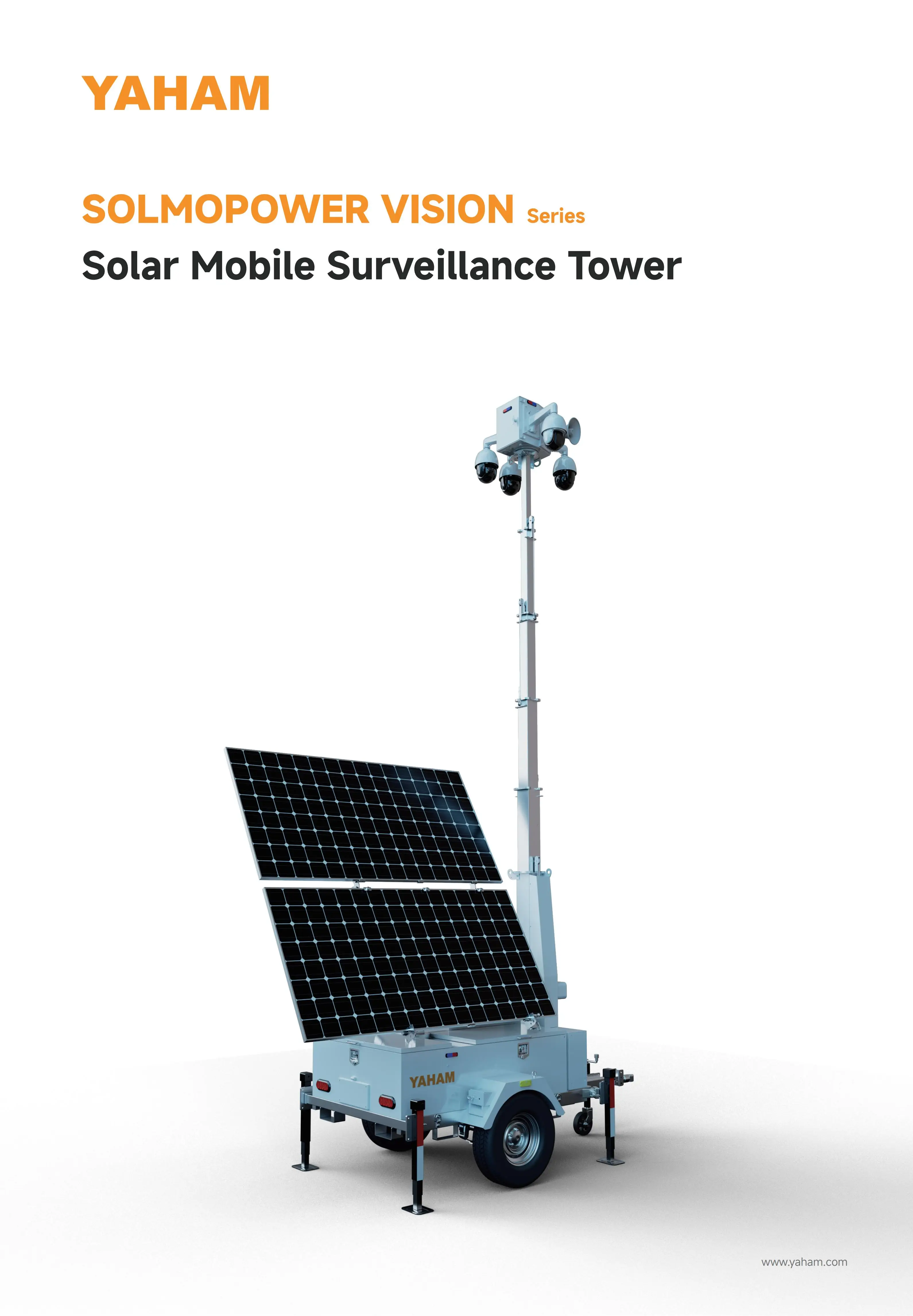 Surveillance Cctv Trailer Solar Surveillance Trailer Camera 4g Mobile ...