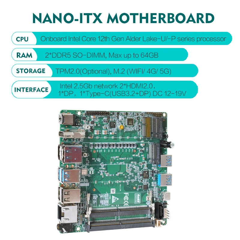 Intel 12th Gen Alder Lake-u Series Processor Industrial Motherboard I3 ...