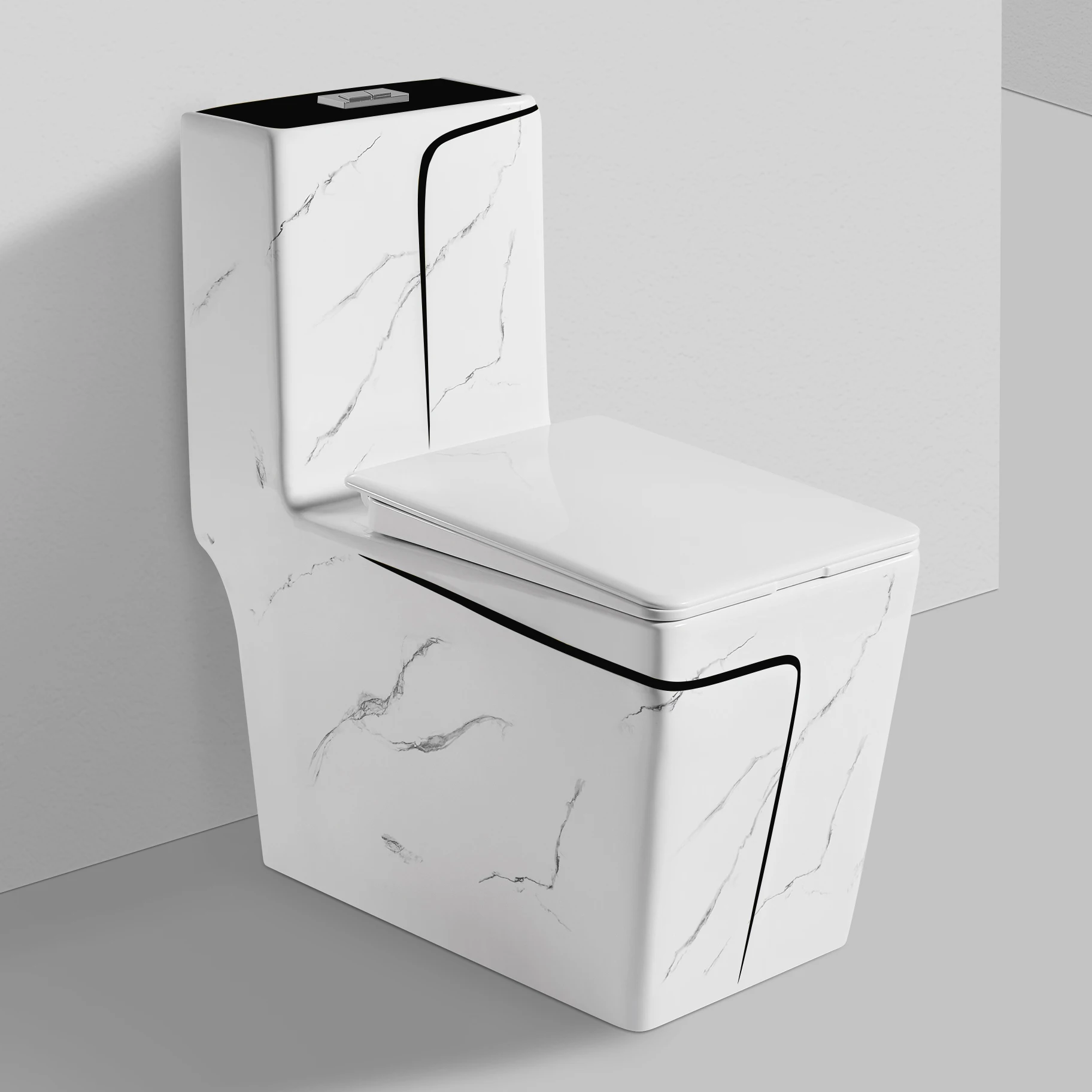 Modern Design Sanitary Ware Rimless Flush Porcelain Bathroom Wc square ...