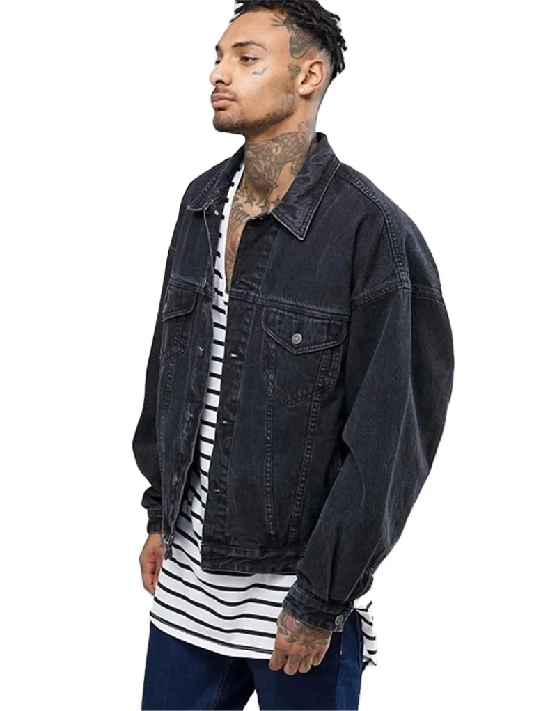 COLLUSION Unisex Oversized Denim Jacket In Black ASOS