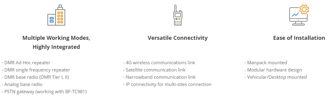 DMR Ad Hoc Manpack Repeater BF-TR925R(MC-N) Full duplex communication ...