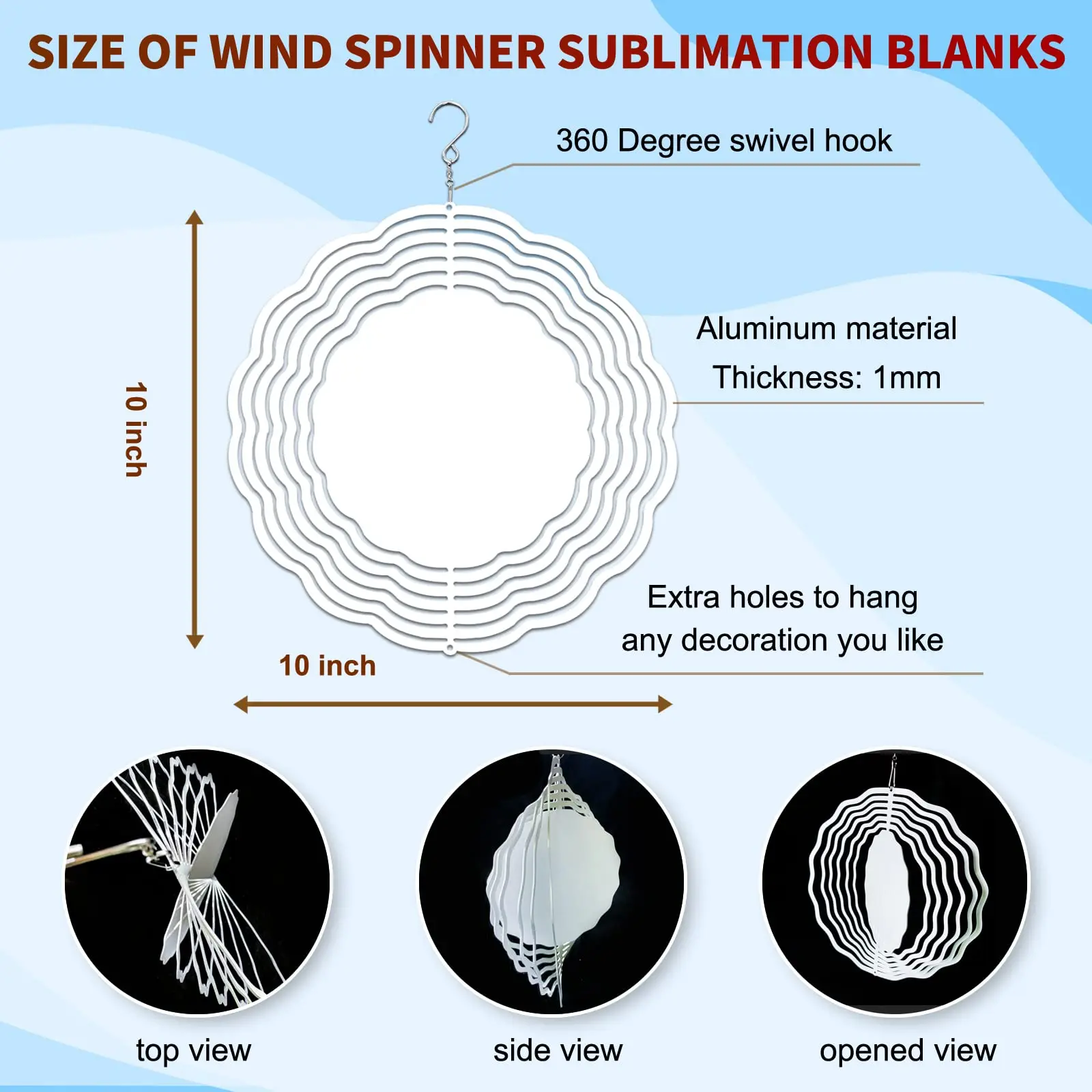 Custom Sublimation Wind Spinners - Aluminum Chime Sculptures