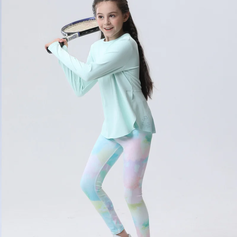 Breathable Children's Yoga Clothing Suit Running Kids Fitness Clothes ...