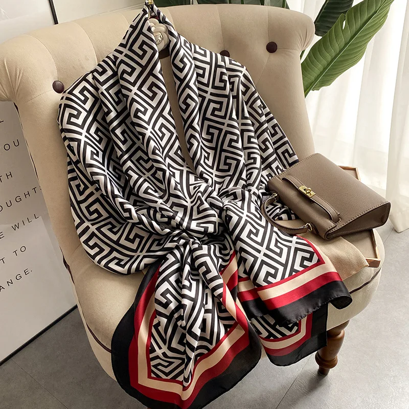 Custom Design Luxury Printed Silk Scarves for Women - Breathable ...