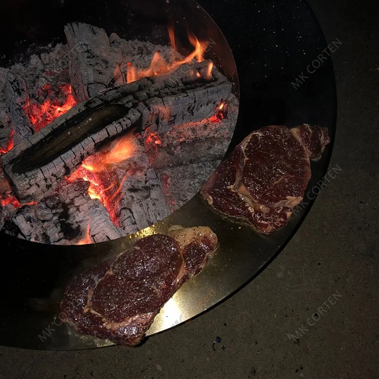 Round Portable Fire Pit Braziers Eco-friendly Stainless Steel Firepits ...