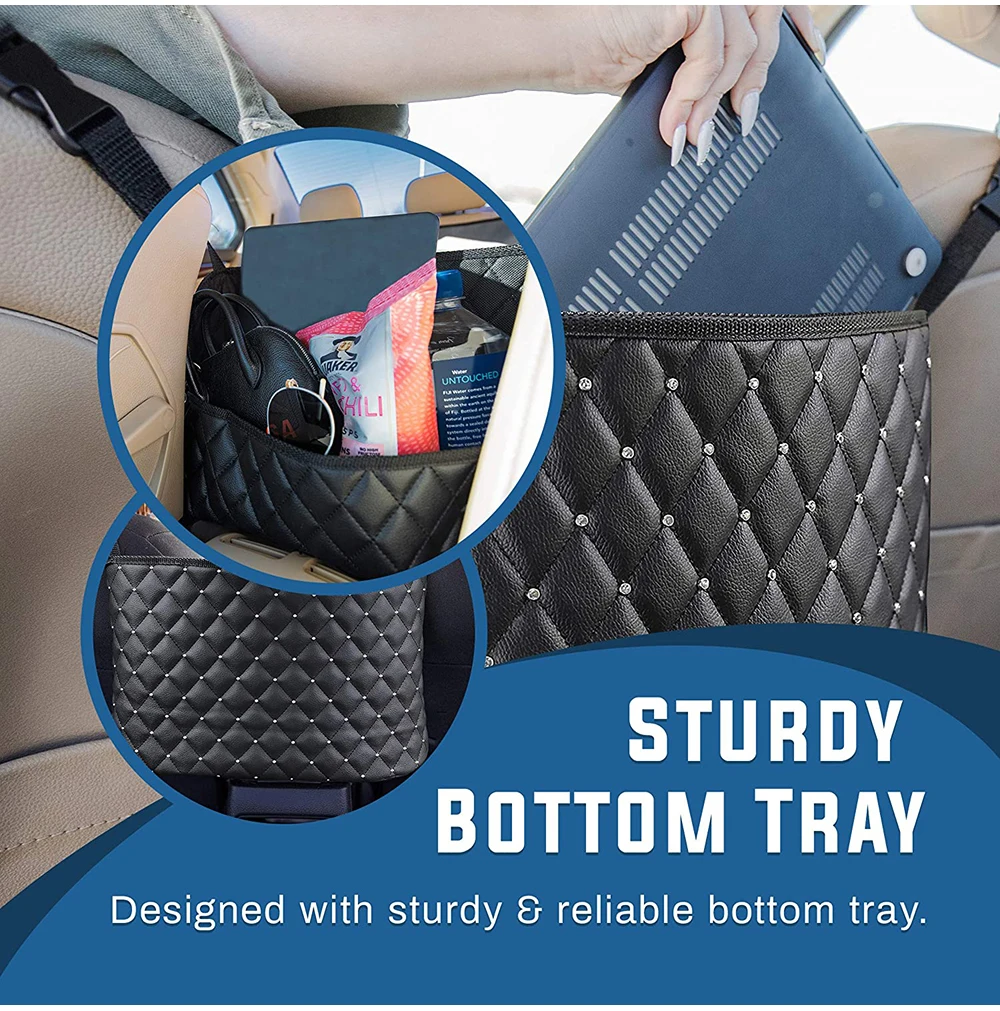 Car Purse Handbag Holder Between Front Seats Auto Storage Pocket Bag ...
