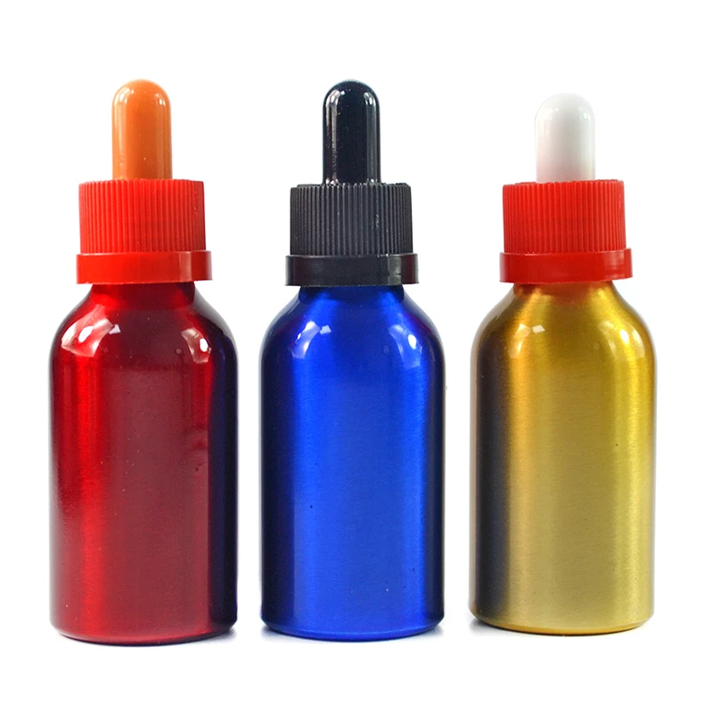 Wholesale 30ml 50ml 60ml Metal Green Red Essential Oil Silver Aluminum ...