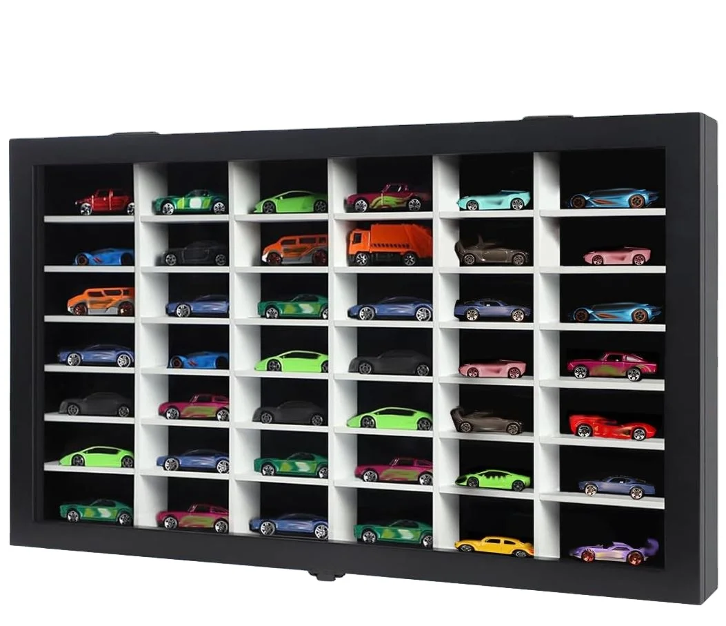 Toy Car Organizer 1/64 Scale Diecast Car Display Case - Wall Mount ...