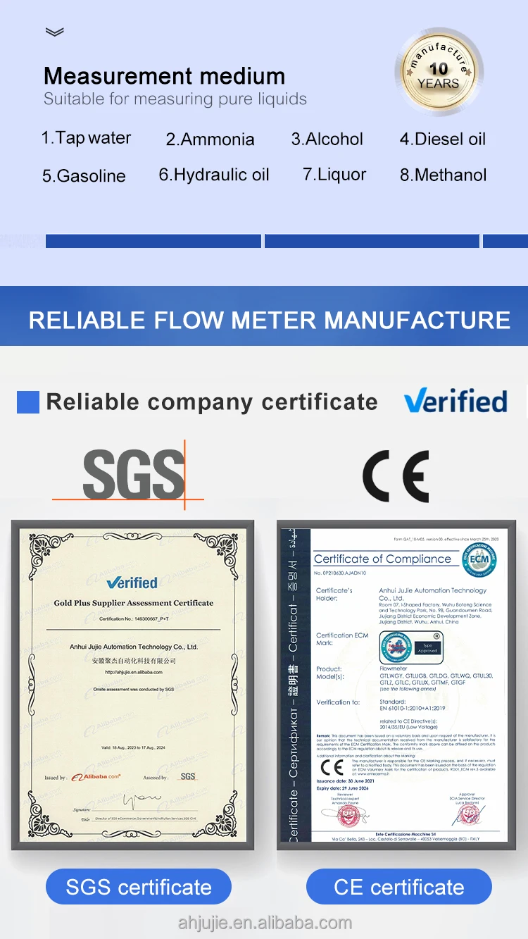 Water Turbine Flow Meter/olive Oil Flowmeter Vegetable Oil Turbine Flow ...