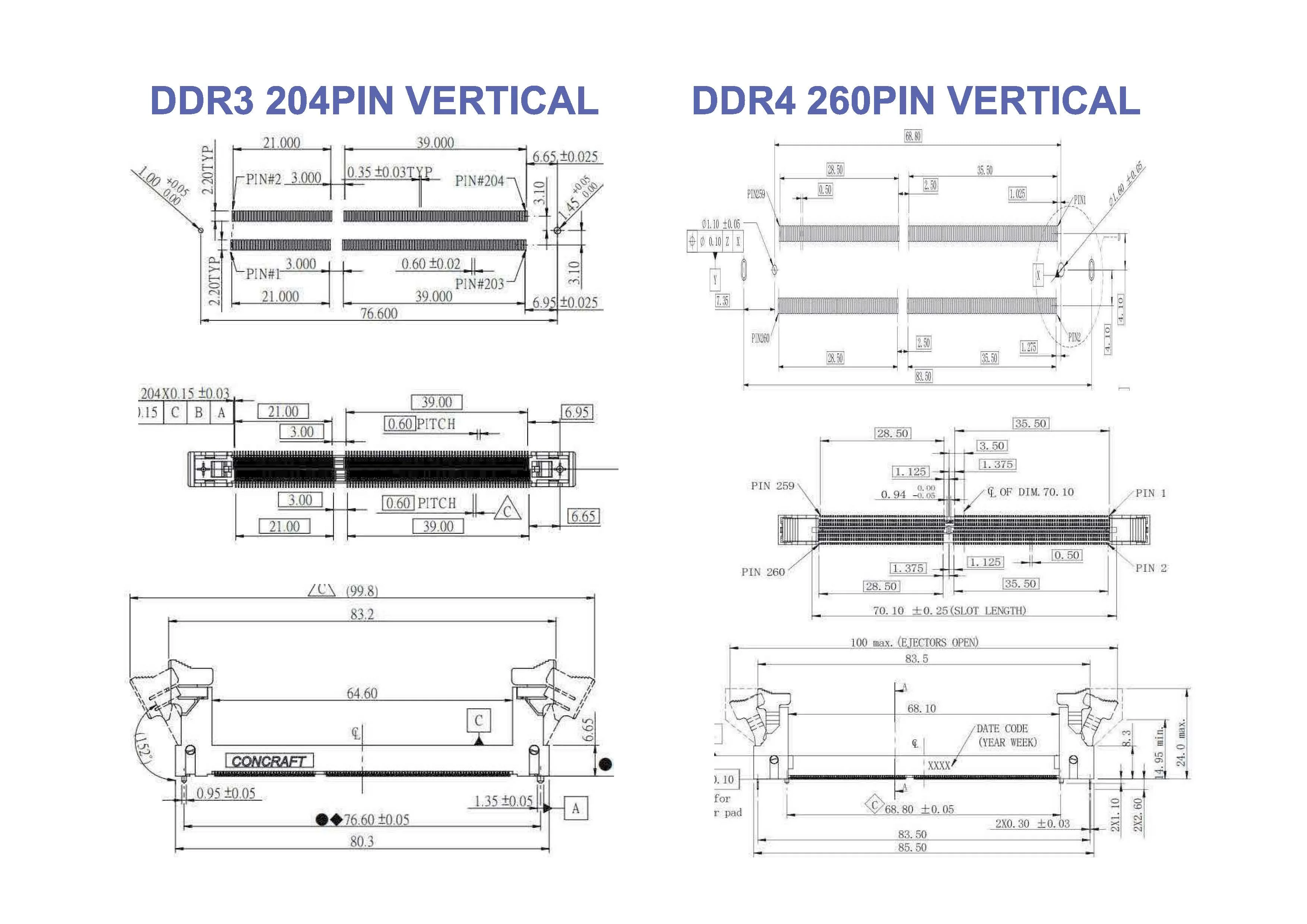 Ddr Terminal Socket Connector Ddr3 Ddr4 Ddr5 So Dimm Buy Ddr Terminal Socket Connector Ddr3