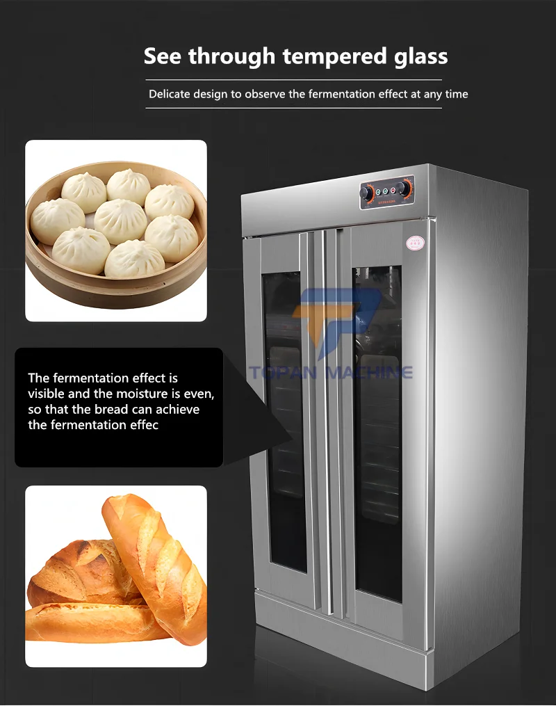 Small Machine Croissant Dough Proofing Cabinet Proofer 18 32 64 Trays ...
