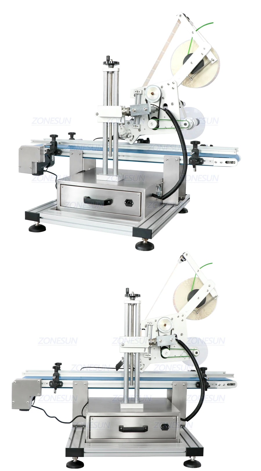 ZONESUN Flat Surface Sticker Labeling Machines for Food & Beverage