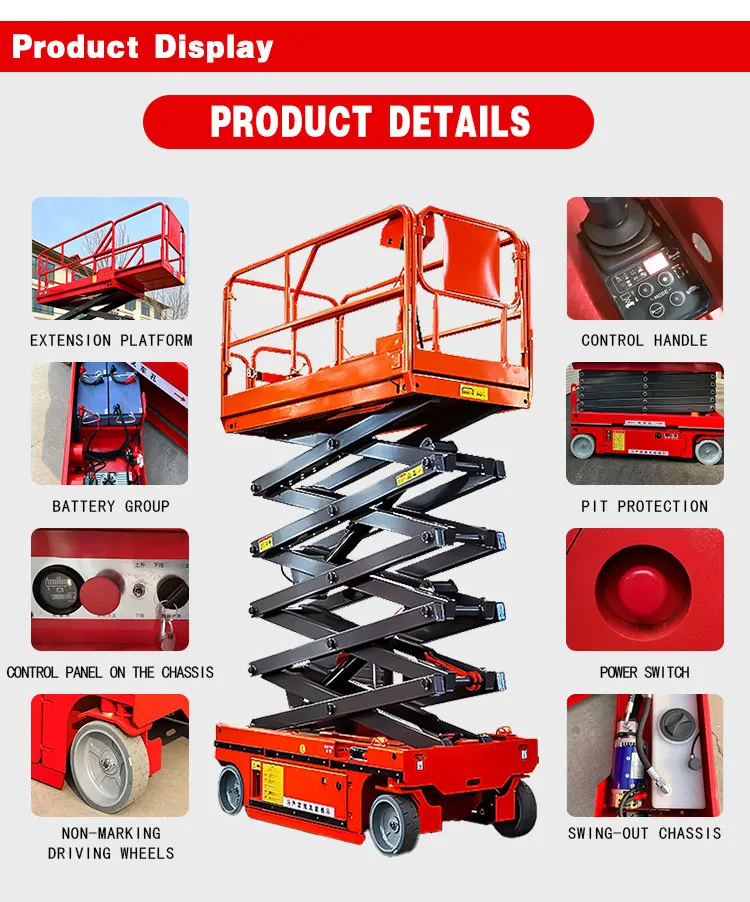 6m Genie JLG Aerial Man Lift Electric Hydraulic Small Self Propelled ...