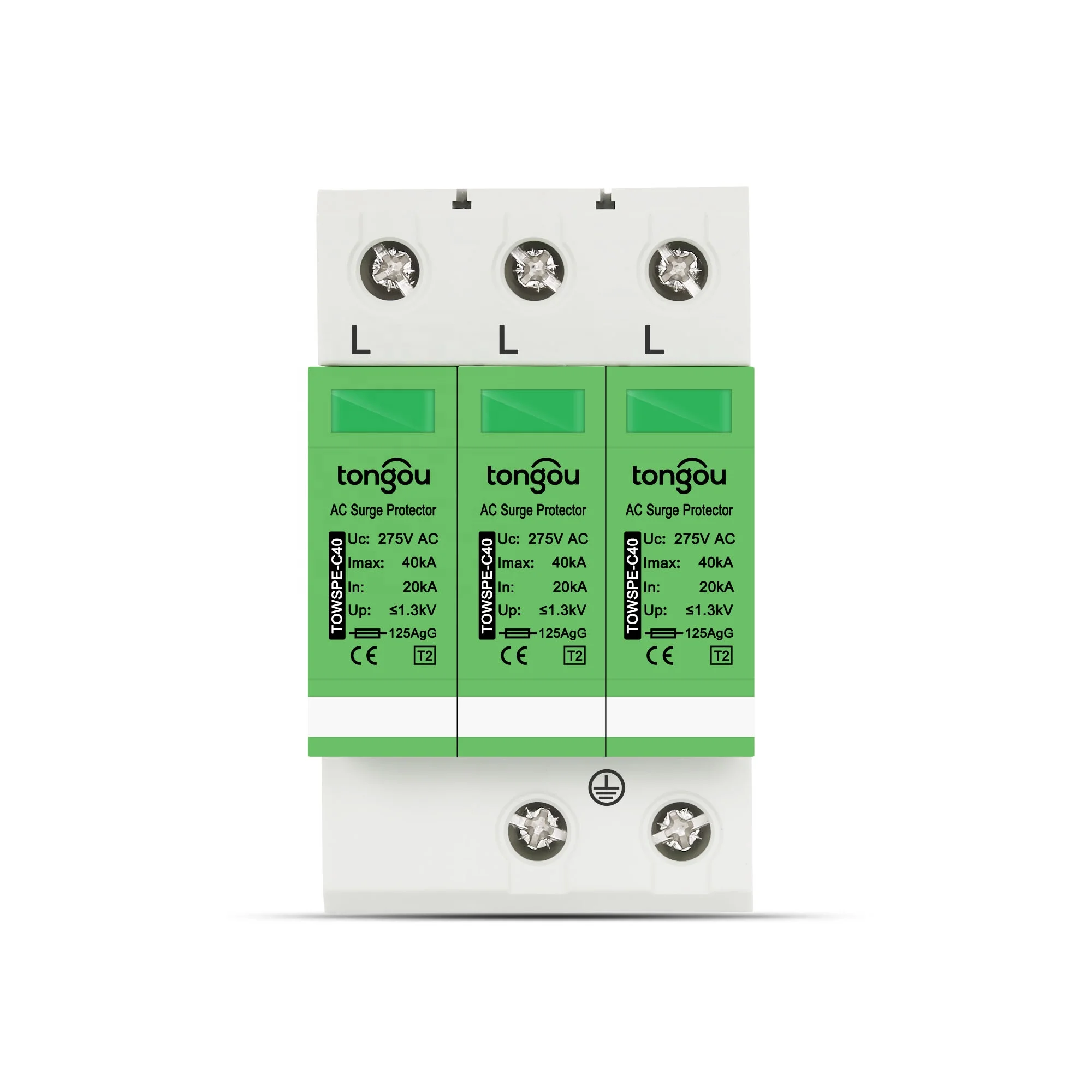 SPD 3P 30KA~60KA 275V AC House Surge Protector Protection Protective ...