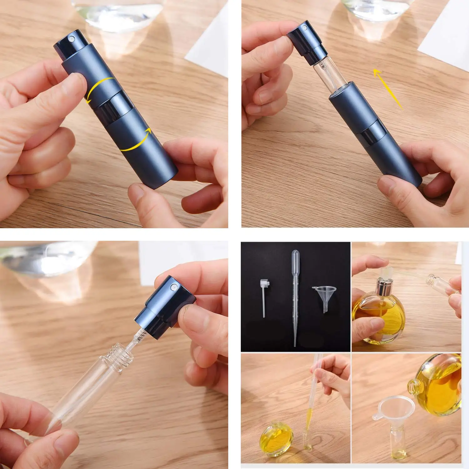 Custom Logo Twist up Perfume Atomizer Bottles - 8ml to 20ml
