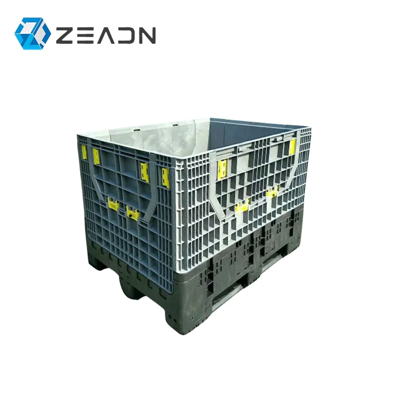 Large Plastic Pallet Container 760 Stackable Solid Box Pallet Box ...