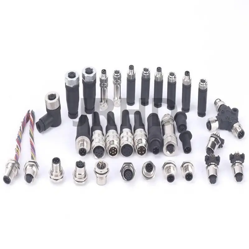 M12 Waterproof Connector 4 5 8 Pin Aviation Plug Sensor Signal Male ...