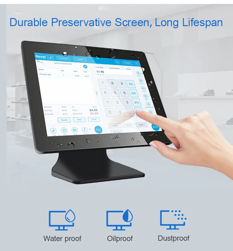 Pos Terminal System Windows Dual Screen Windows Pos Systems 15 Inch ...