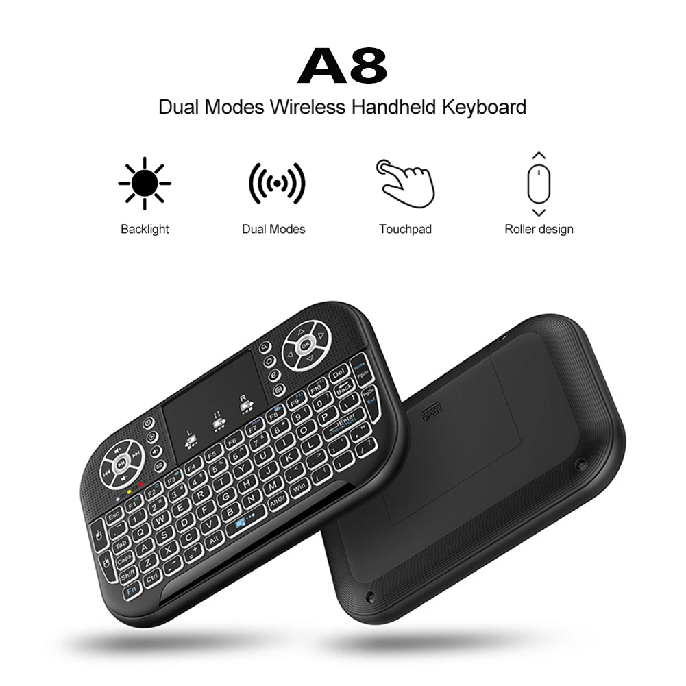 Mini 2.4G Wireless Keyboard Backlight Keyboard With Mouse Touchable ...