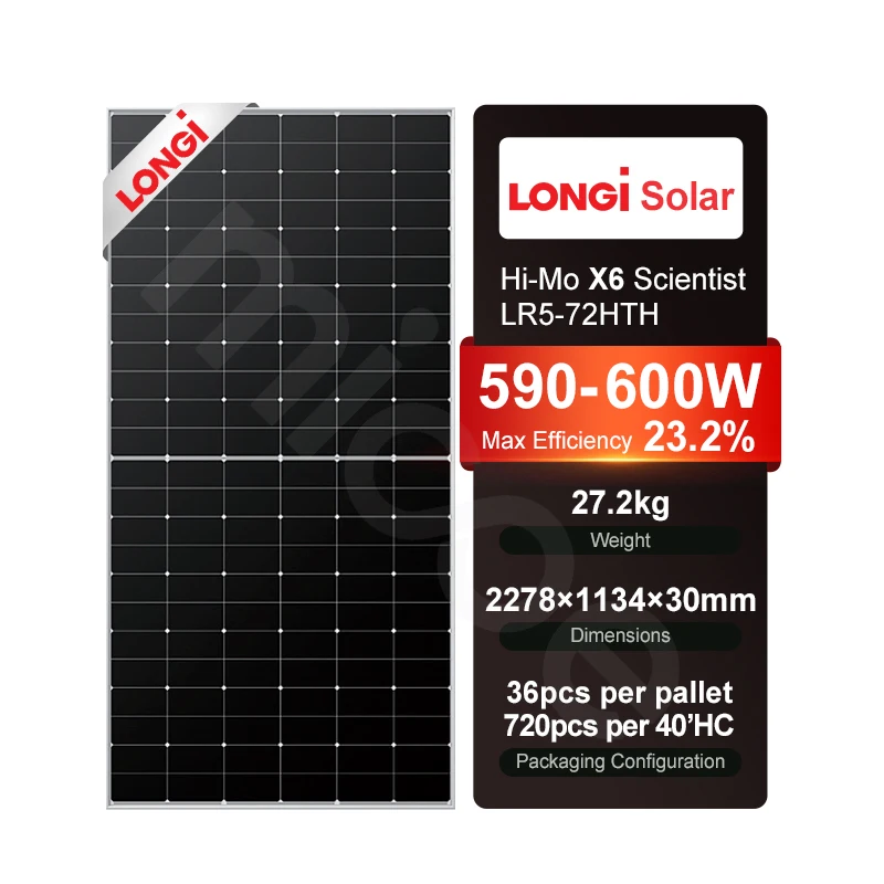 Longi Hi-mo X6 Scientist Lr5-72hth 590~600m V2 Solar Module 590w 595w ...