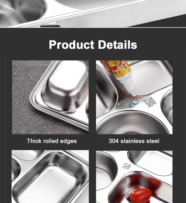 Indonesia Custom Food Tray SUS 304 - Eco-Friendly Dinnerware