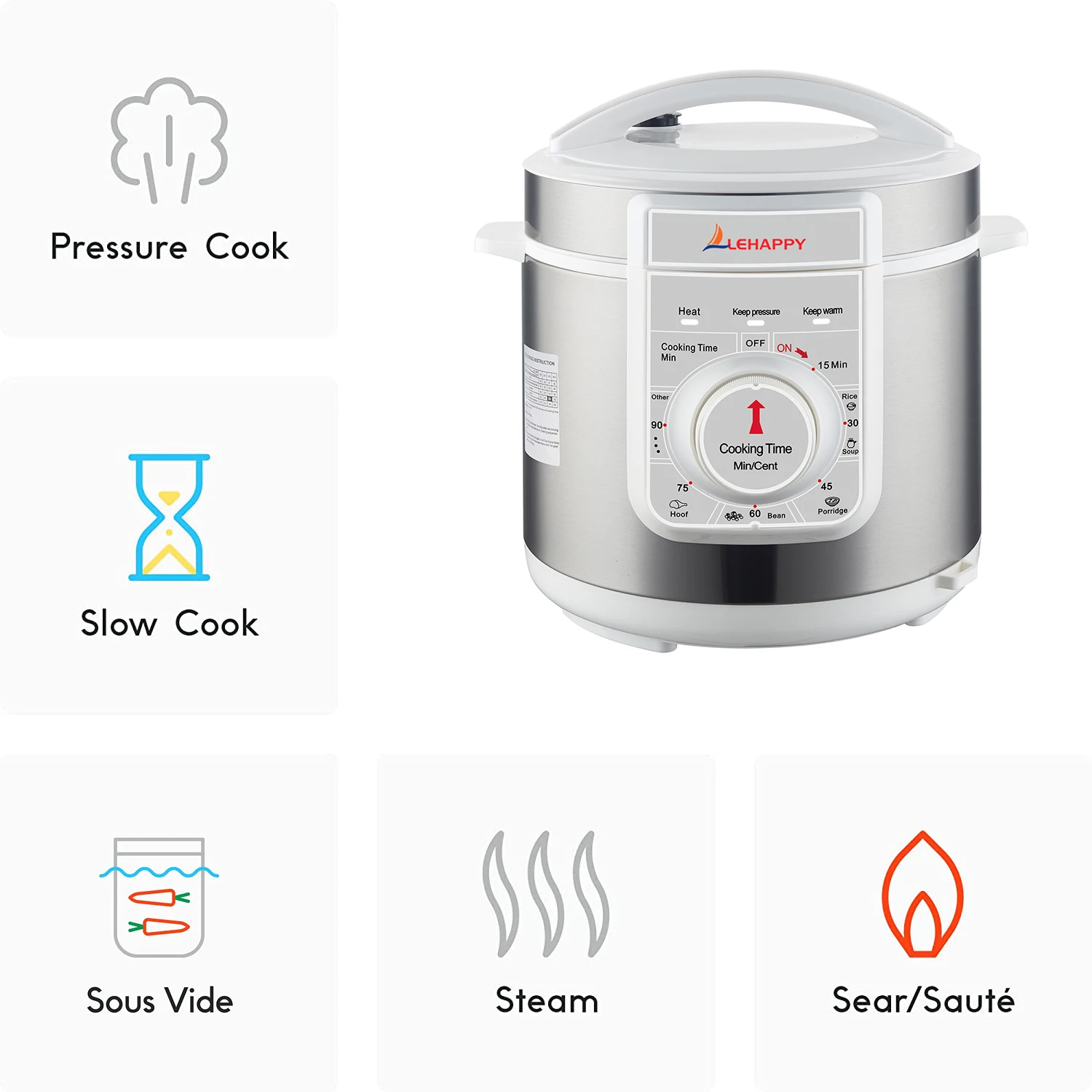 Chinese Supplier Factory Multi Instant Knob Control Electric Pressure ...