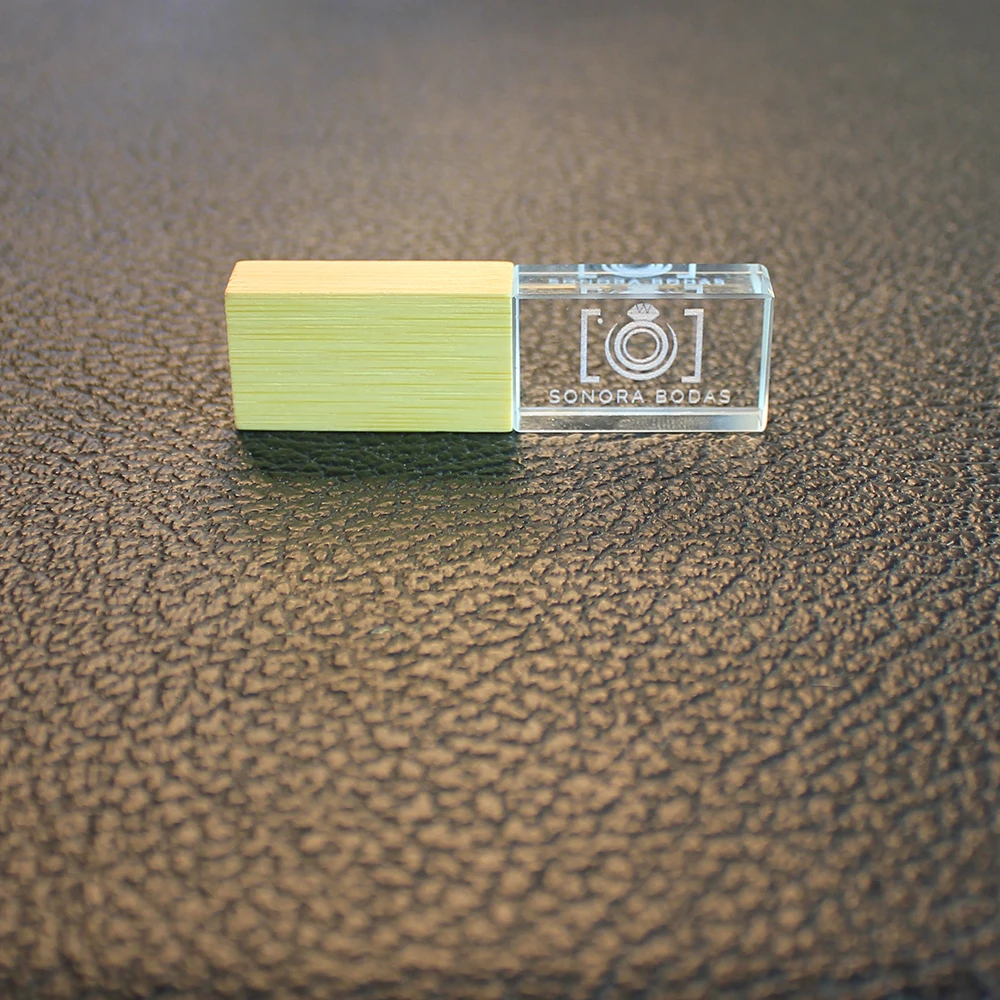 Custom Logo Fast Speed Glass Crystal USB Flash Drives