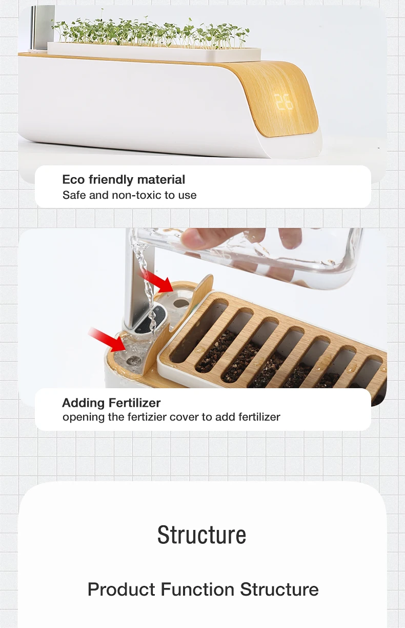 2021 New Smart Hydroponics Intelligent Planter Led Grow Light Indoor ...