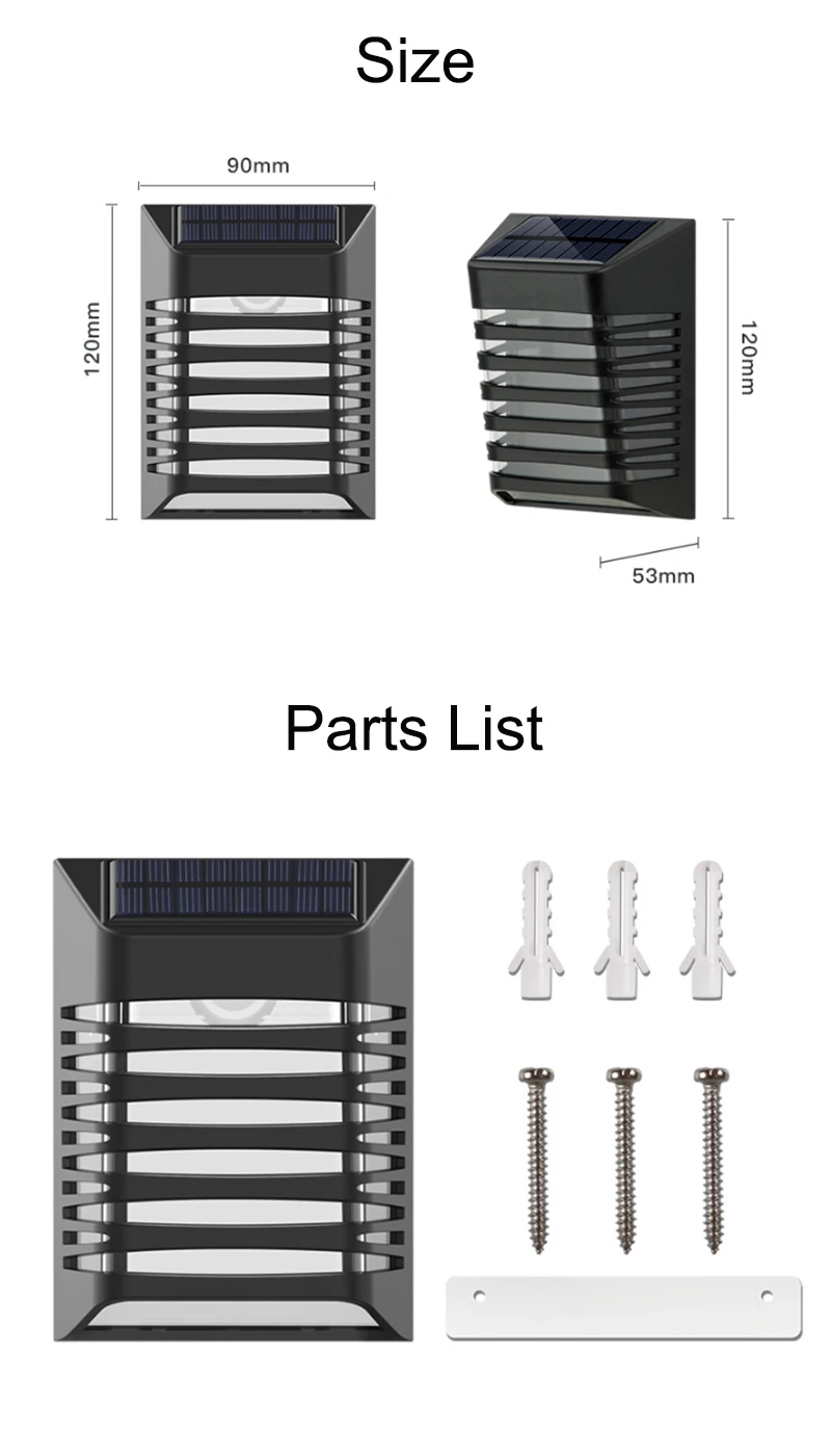 Abs Recessed Step Light Ip55 Led Solar Stair Wall Light Indoor Outdoor ...