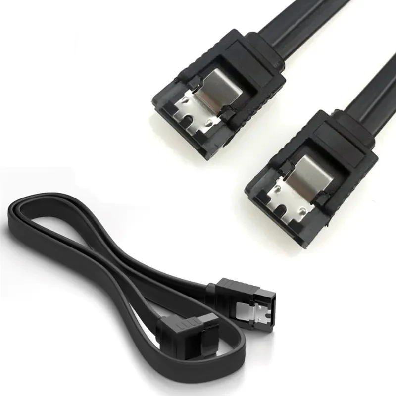 Sata Cable Sata3.0 6gbps Straight Left Angle Sata Iii Cables For Hdd ...