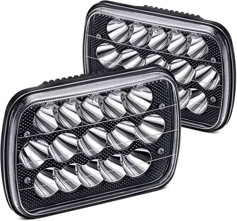 Auto Lights 60w New Square 7x6" 5x7" Inch Led Headlights Ip68 High Low ...