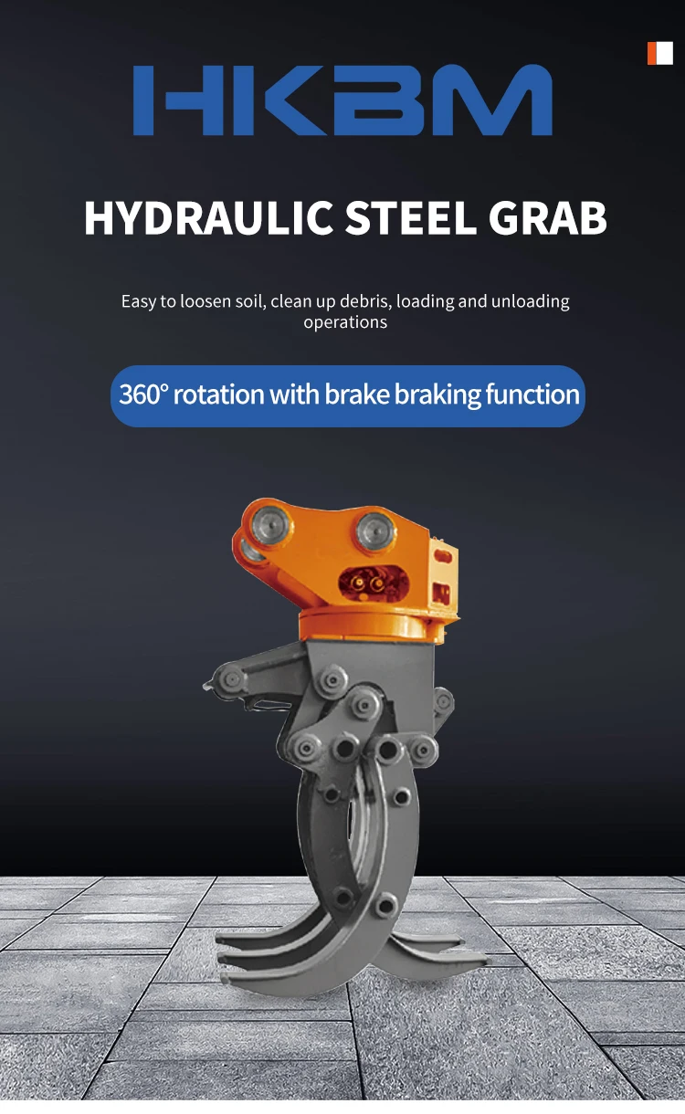 Hydraulic Rotary Grab Excavator For Waste Treatment Hydraulic Grab Wood ...