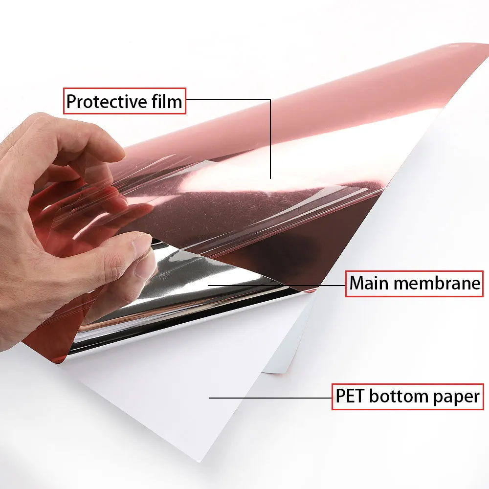 Pvc Mirror Chrome Craft Vinyl Paper Rolls,Vinilo Holografico Adhesive ...