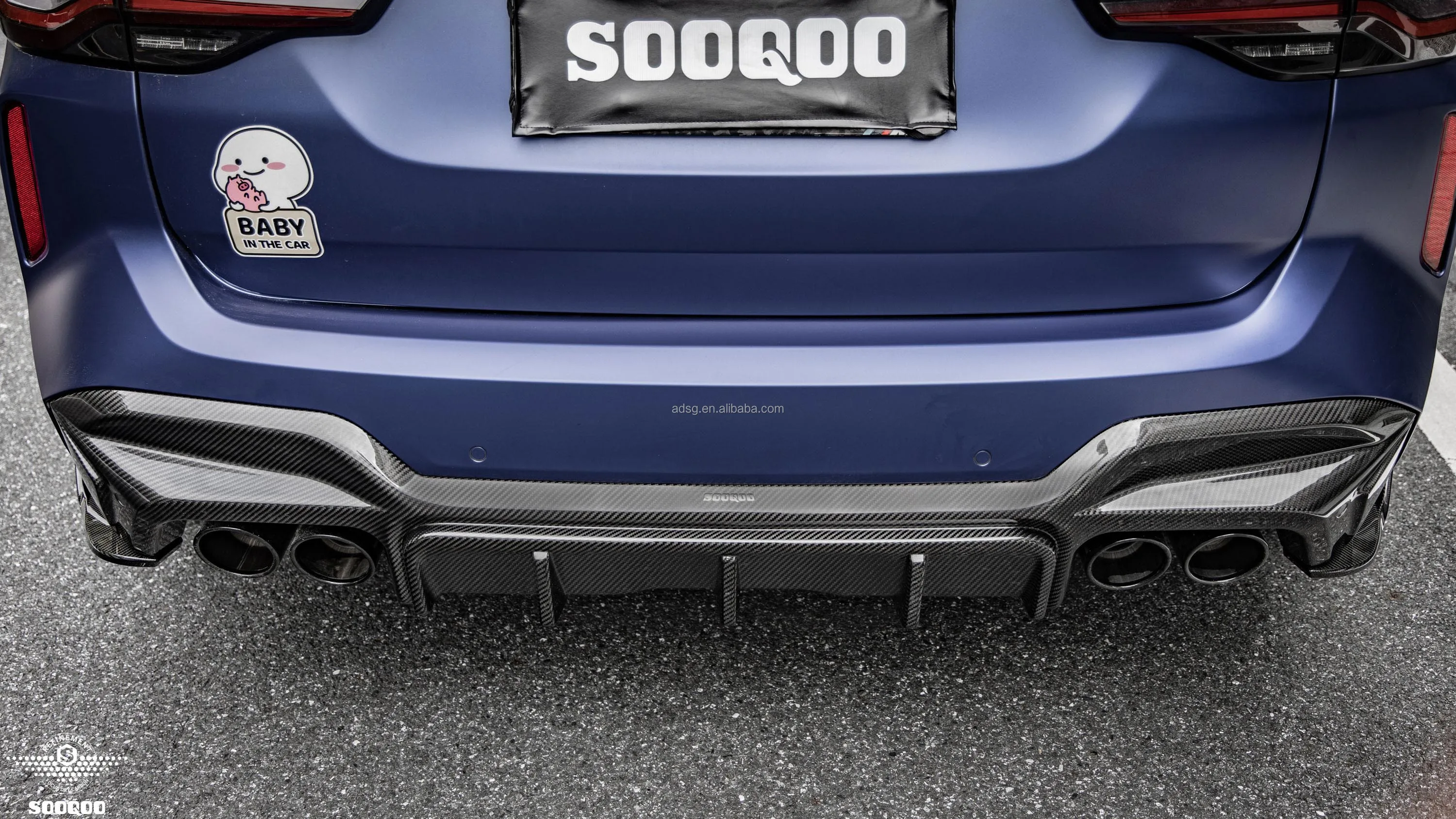 For BMW X3M F97 Rear Diffuser Dry Carbon Fiber Gloss Carbon Rear Bumper ...