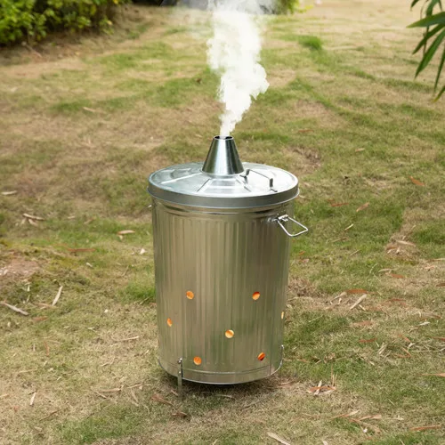 75L Galvanised Metal Incinerator - Eco-Friendly Waste Burner