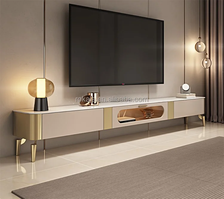 Rock Board Hanging TV Cabinet Coffee Table Combination Simple Modern ...