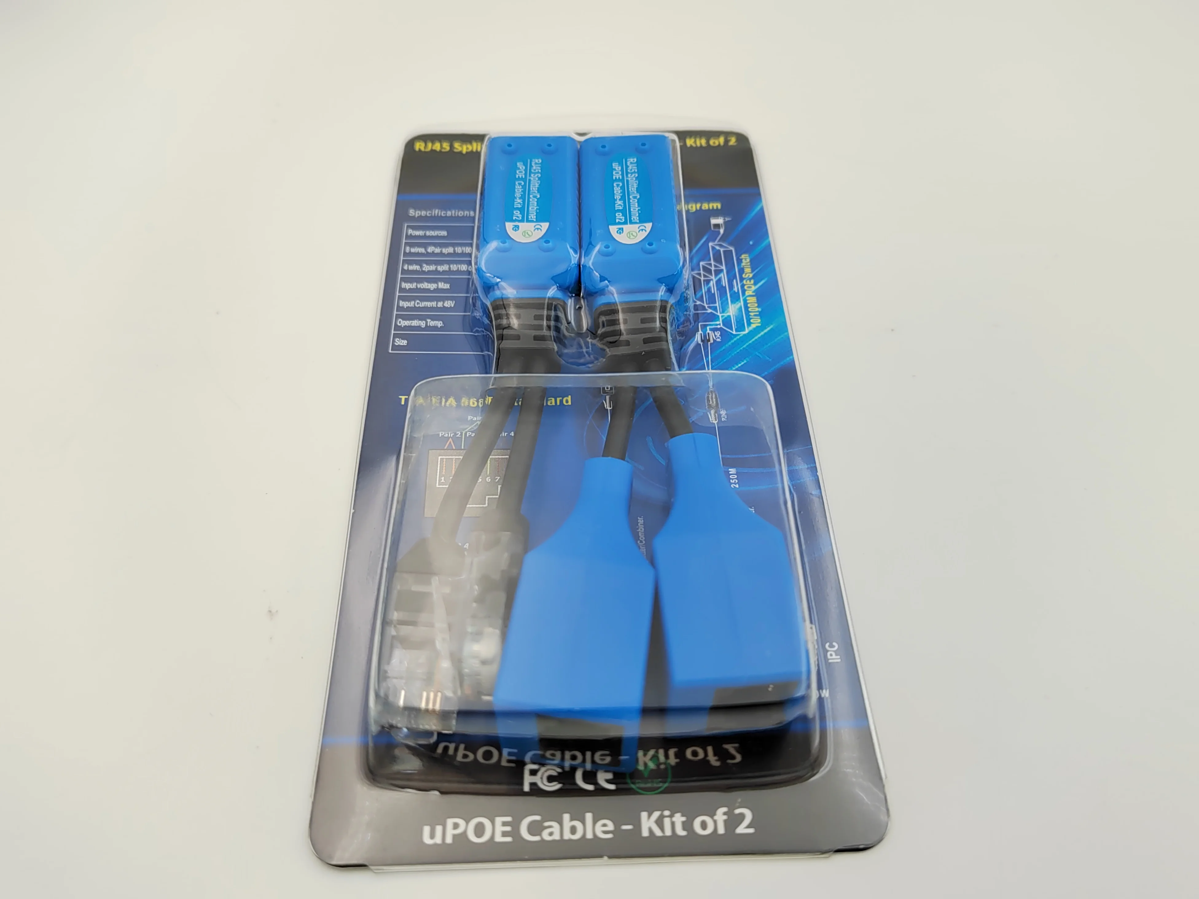 POE Combiner Splitter Adapter for 2 IP Cameras on 1 Cable