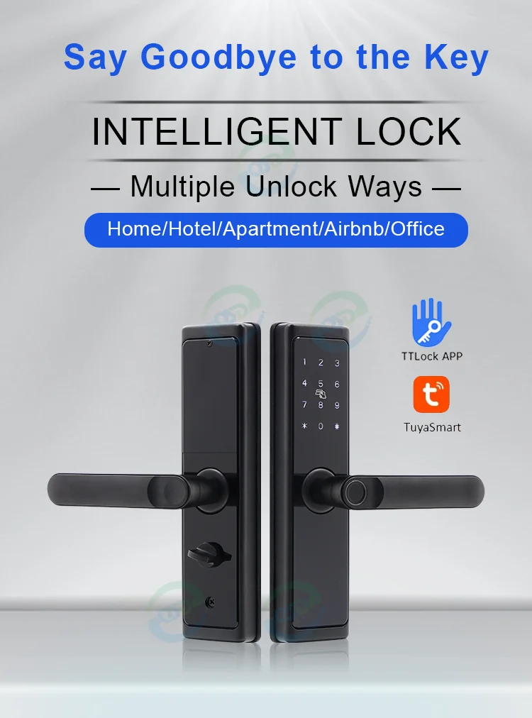 Fechadura Digital Tuya Smart Wifi Lock Security Wireless Biometric Fingerprint Rfid Keyless ...