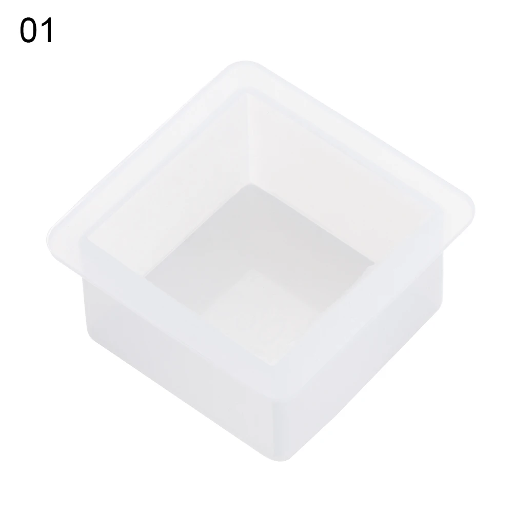 Transparent Square Cube Silicone Mould Crystal Uv Epoxy Resin Molds Diy ...