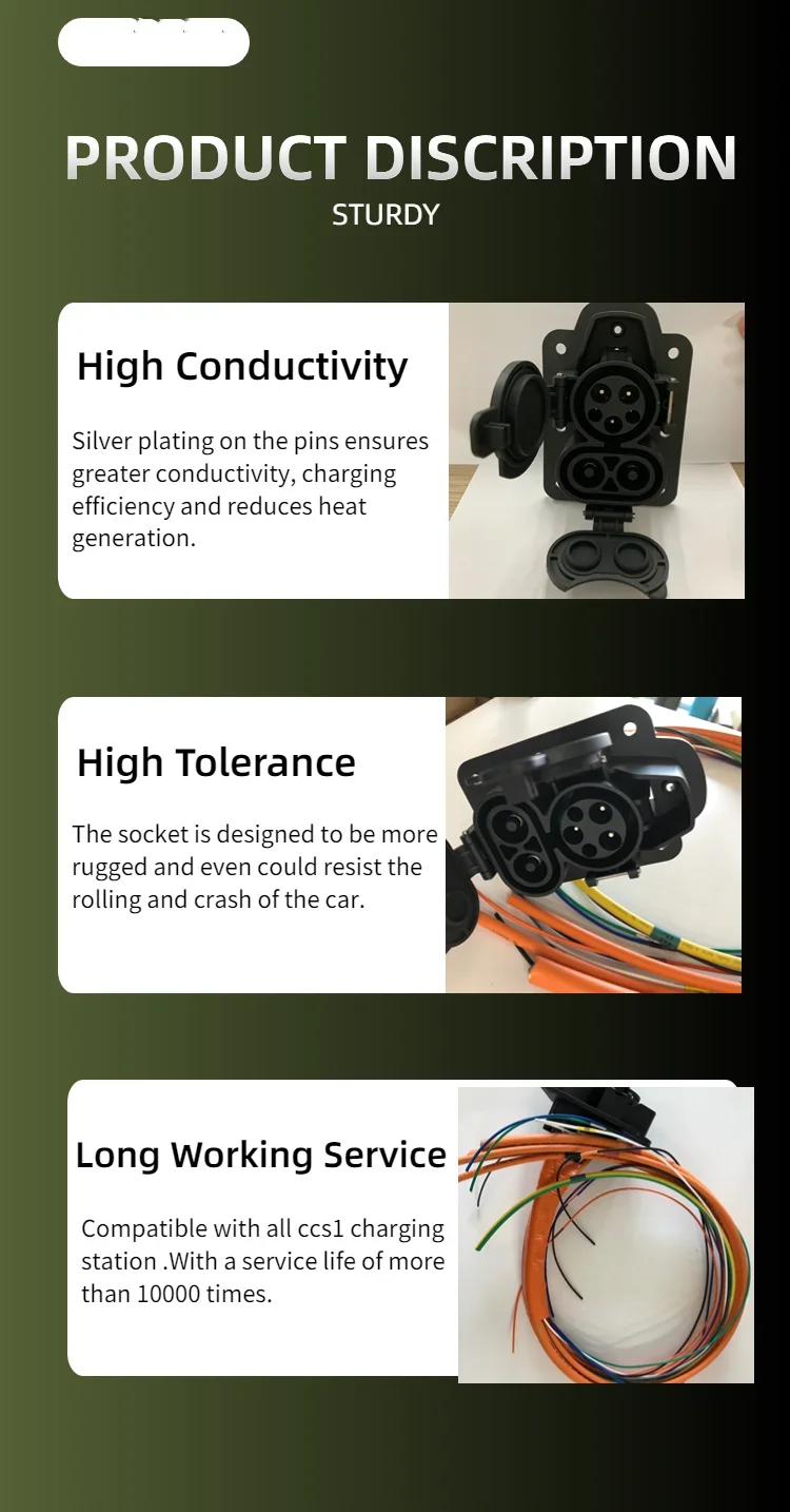 150a Ccs Type 1 Ac & Dc Combo Ev Charging Socket Ccs1 Electric Vehicles ...